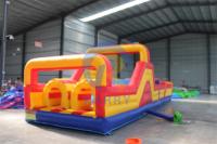 China Acceptable OEM 39ft Yellow Inflatable Obstacle Game for Adult Rental and Repair Kits for sale