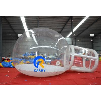 China White Inflatable Bubble Tent For Christmas Wedding With Blowing Snow And PVC Material for sale