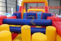 China Acceptable OEM 39ft Yellow Inflatable Obstacle Game for Adult Rental and Repair Kits for sale