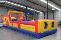 China Acceptable OEM 39ft Yellow Inflatable Obstacle Game for Adult Rental and Repair Kits for sale
