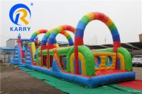 China OEM Acceptable 64ft Long Inflatable Obstacle Course Games for Child Amusement Park Theme for sale