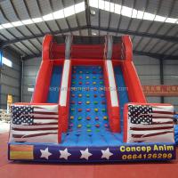 China 26ft Double Lane Inflatable Water Slide for Kids and Adults PVC Tarpaulin Material for sale