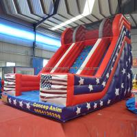 China 26ft Double Lane Inflatable Water Slide for Kids and Adults PVC Tarpaulin Material for sale