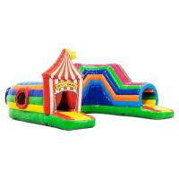China Inflatable Game Tunnel Circus Obstacle Course 0.55mm Plato PVC Tarpaulin for sale