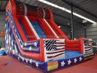 China 26ft Double Lane Inflatable Water Slide for Kids and Adults PVC Tarpaulin Material for sale