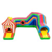 China Inflatable Game Tunnel Circus Obstacle Course 0.55mm Plato PVC Tarpaulin for sale