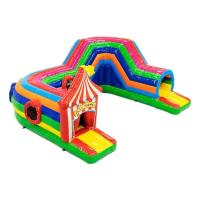 China Inflatable Game Tunnel Circus Obstacle Course 0.55mm Plato PVC Tarpaulin for sale