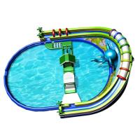 China 24*18m or Customized Size Lovely Baby Elephant Inflatable Obstacle Game Water Park for sale