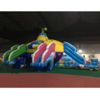 China Customized Color Castle Dome Inflatable Water Park Submarine Water Mobile Land Park for sale