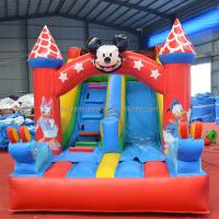 China Customer Size 16ft Small Toddler Slide Inflatable Mickey Dry or Wet Slide for Jumpers for sale