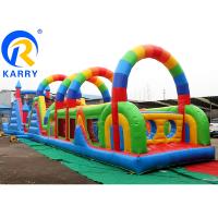 China Amusement Park Equipments Interactive Inflatable Obstacle Course for Kids and Adults for sale