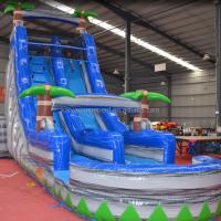 China Digital Printing Commercial Grade PVC Tarpaulin Inflatable Water Slide with Kid Play Pool for sale