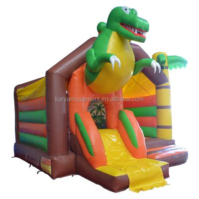 China OEM Number 100-500kg Capacity Dinosaur Inflatable Castle with Slide Combo for sale
