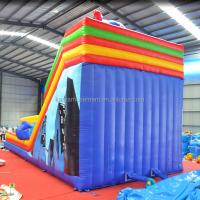 China Inflatable Spiderman Bouncer Slide Popular 2-Lane Water Slide for Large Playgrounds for sale
