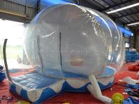 China PORTABLE Halloween Snow Globe Tent Transparent Inflatable Bubble House Balloon For Kids for sale