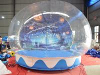 China PORTABLE Halloween Snow Globe Tent Transparent Inflatable Bubble House Balloon For Kids for sale