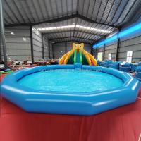 China Customized Color PVC Elephant Theme Inflatable Water Park Combo Slide for Playground for sale