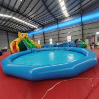 China Customized Color PVC Elephant Theme Inflatable Water Park Combo Slide for Playground for sale