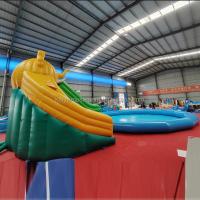 China Customized Color PVC Elephant Theme Inflatable Water Park Combo Slide for Playground for sale