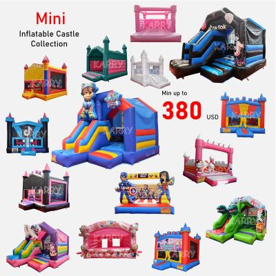 China Big Mini Collection Inflatable Bouncy Houses with Slide Repair Kits Included for sale
