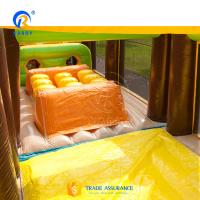 China Long Massive Games Inflatable Obstacle Course for Adults and Kids in Jungle for sale