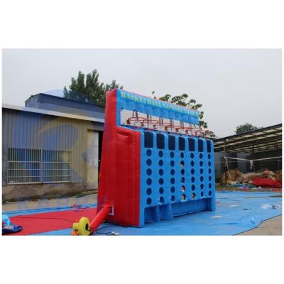 China Basketball Inflatable Shoot Game Basketball Connect 4 In A Row Inflatable With Blower for sale