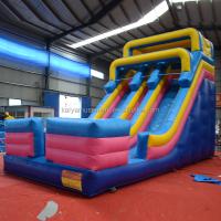 China Digital Printing Commercial Grade PVC Aqua Park 2-Lane Water Slide for Adult and Kids for sale