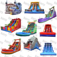 China 5-10 Passenger Commercial Grade Inflatable Water Slides with Pool for sale