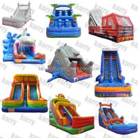 China 5-10 Passenger Commercial Grade Inflatable Water Slides with Pool for sale