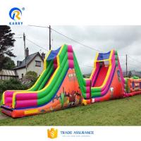 China Customized Color Outdoor Amusement Park Inflatable Obstacle Course for Kids and Adults for sale