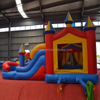 China Repair Kits Included Inflatable Castle Large Dry and Wet Water Slide for Amusement Park for sale