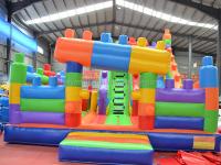 China Colorful Kids Slide Inflatable Building Blocks Combination Bounce Slide for Adults for sale