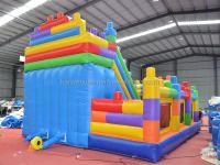 China Colorful Kids Slide Inflatable Building Blocks Combination Bounce Slide for Adults for sale