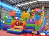 China Colorful Kids Slide Inflatable Building Blocks Combination Bounce Slide for Adults for sale
