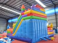 China Colorful Kids Slide Inflatable Building Blocks Combination Bounce Slide for Adults for sale