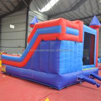 China 0.55mm PVC Vinyl Tarpaulin Inflatable Mario Bounce House Combo Castle Slide with Blower for sale
