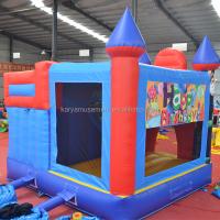China 0.55mm PVC Vinyl Tarpaulin Inflatable Mario Bounce House Combo Castle Slide with Blower for sale