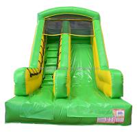 China Indoor Park Essential Small Size Inflatable Bounce Slide with Design and Green Color for sale