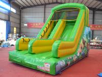 China Indoor Park Essential Small Size Inflatable Bounce Slide with Design and Green Color for sale