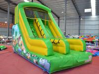 China Indoor Park Essential Small Size Inflatable Bounce Slide with Design and Green Color for sale