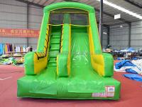 China Indoor Park Essential Small Size Inflatable Bounce Slide with Design and Green Color for sale