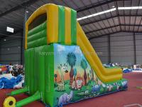 China Indoor Park Essential Small Size Inflatable Bounce Slide with Design and Green Color for sale