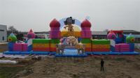 China Blower Included Inflatable Obstacle Course Fun City with Climbing Stair and Slide for sale