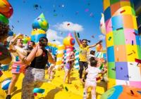 China Blower Included Inflatable Obstacle Course Fun City with Climbing Stair and Slide for sale