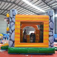 China Features PORTABLE Inflatable Jungle Dino Bouncer House with Slide and Unisex Design for sale