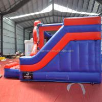 China Indoor and Outdoor Entertainment Spiderman Theme Inflatable Bouncy Castle with Slide for sale