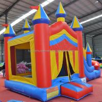 China 14 Years up Commercial Macaron-themed Inflatable Bounce House with Slide Pool and Blower for sale