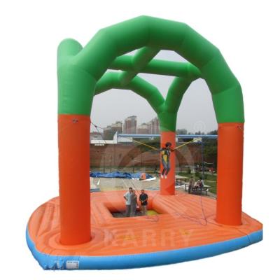 China Custom Logo Printed Outdoor Inflatable Bungee Trampoline Jumper for Kids and Adults for sale