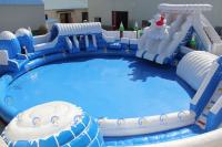 China Enjoy Indoor Water Fun with 5-10 Passenger Inflatable Water Slide and Large Round Pool for sale