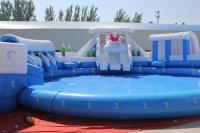 China Enjoy Indoor Water Fun with 5-10 Passenger Inflatable Water Slide and Large Round Pool for sale